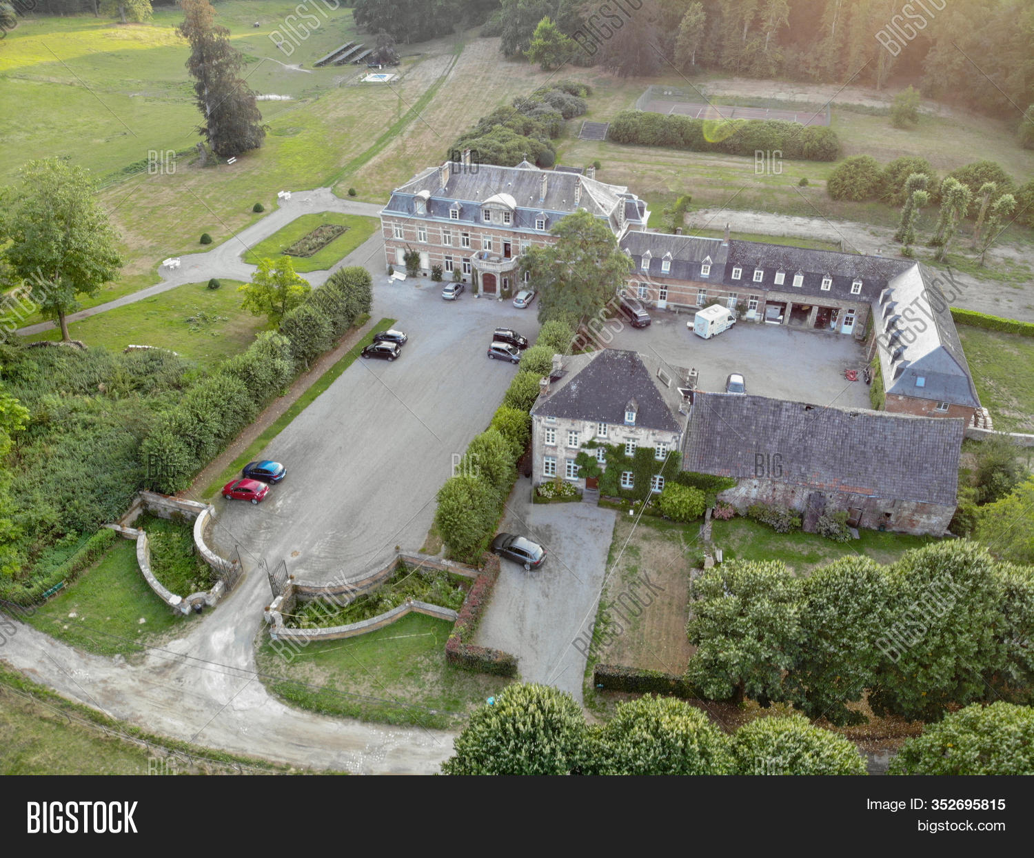 Aerial View Farm Style Image & Photo (Free Trial) | Bigstock