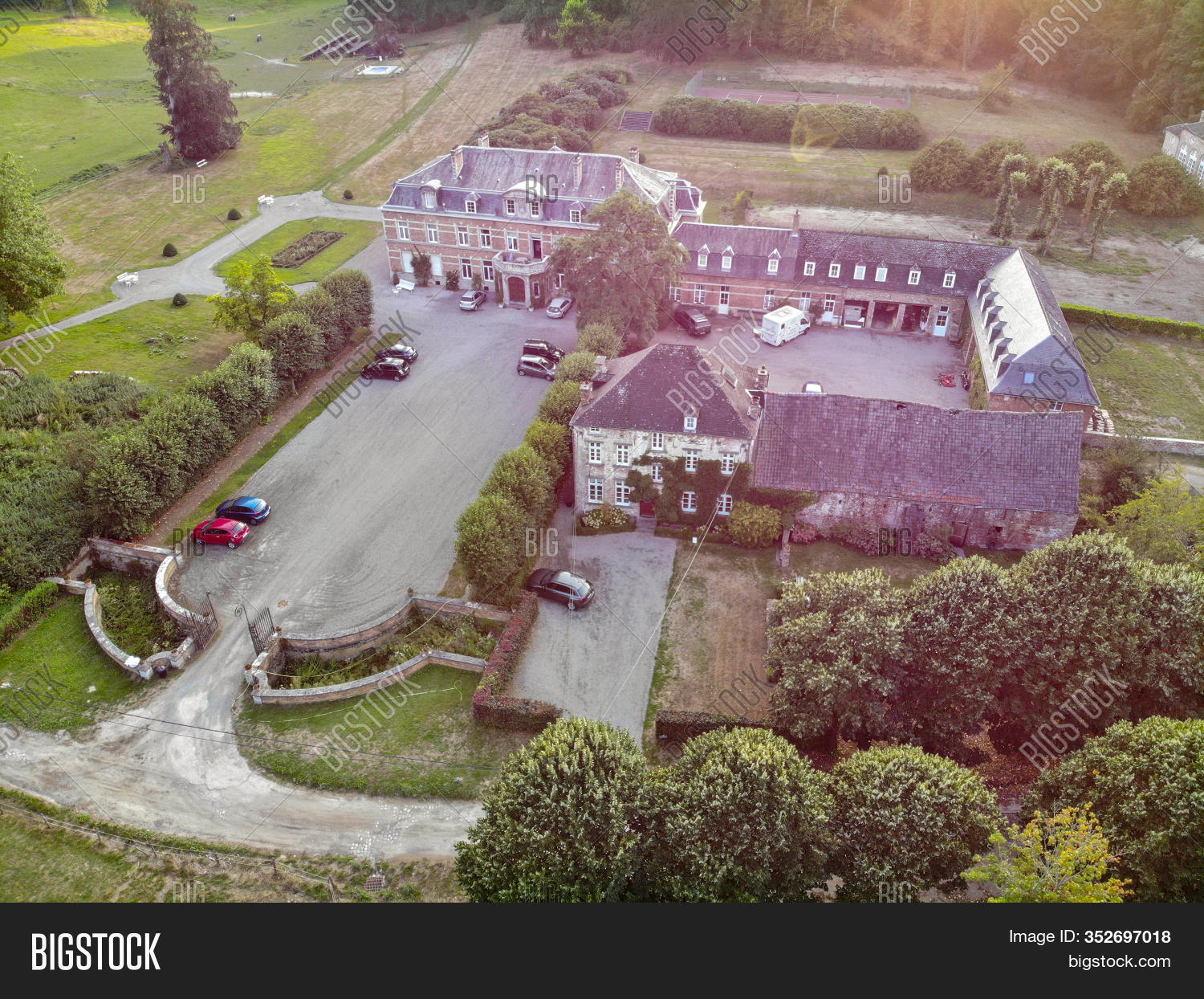 Aerial View Farm Style Image & Photo (Free Trial) | Bigstock