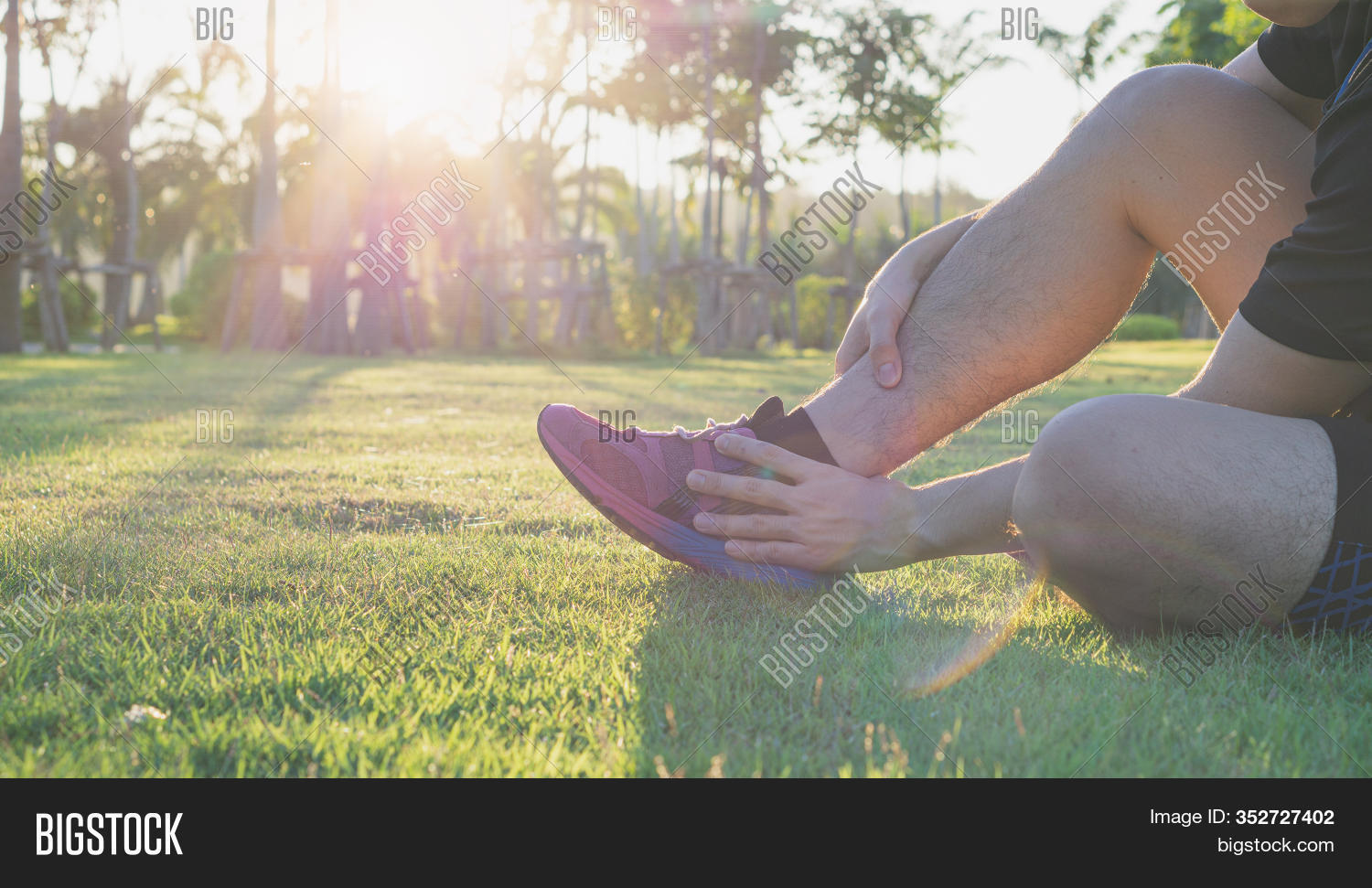 Ankle Sprained. Young Image & Photo (Free Trial) | Bigstock