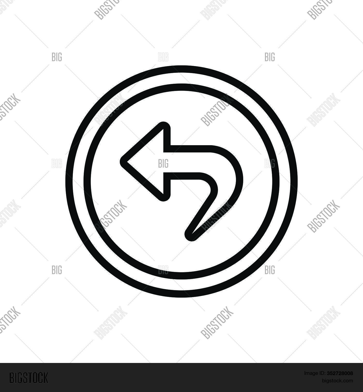 Black Line Icon Back Vector & Photo (Free Trial) | Bigstock