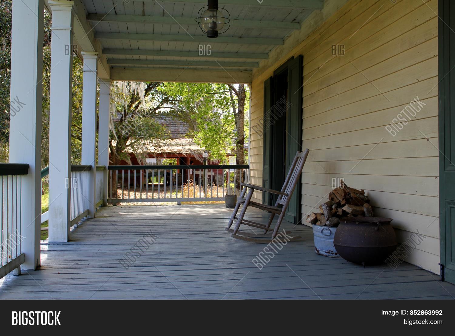 Veranda Old Farm House Image & Photo (Free Trial) | Bigstock