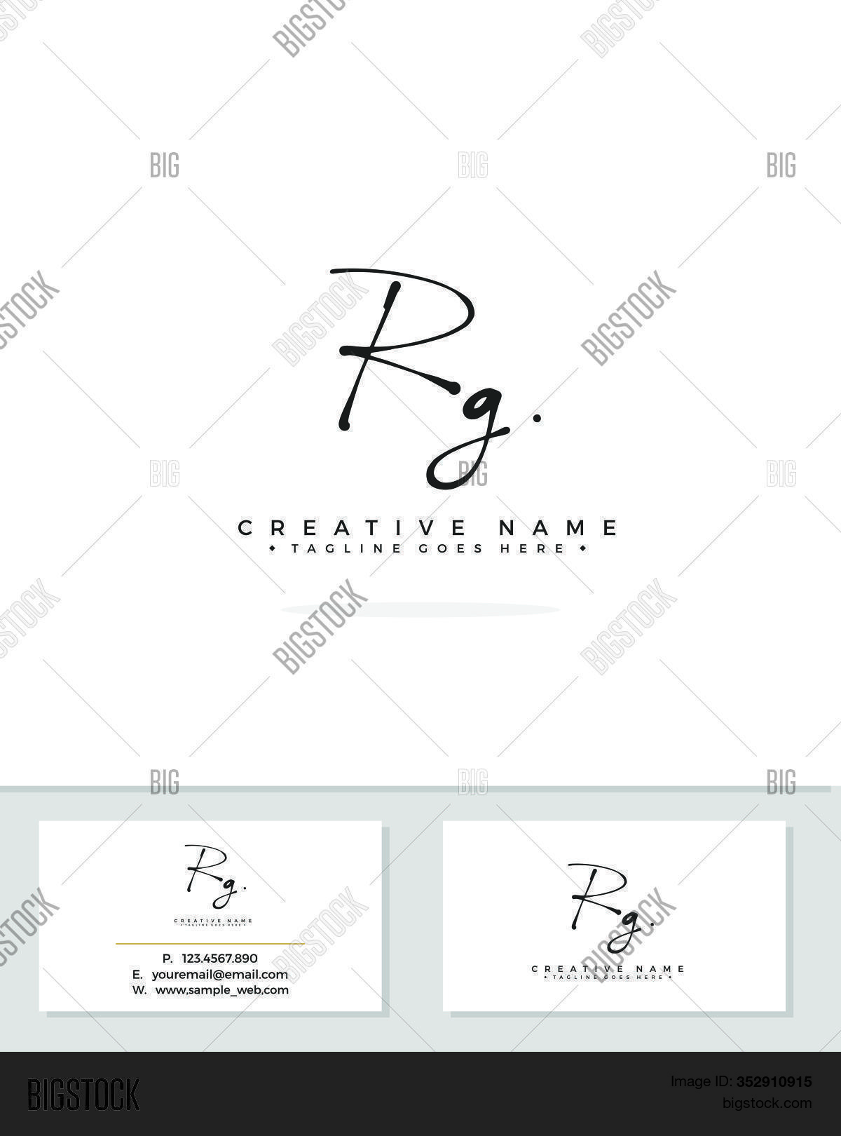 R G Rg Initial Logo Vector & Photo (Free Trial) | Bigstock