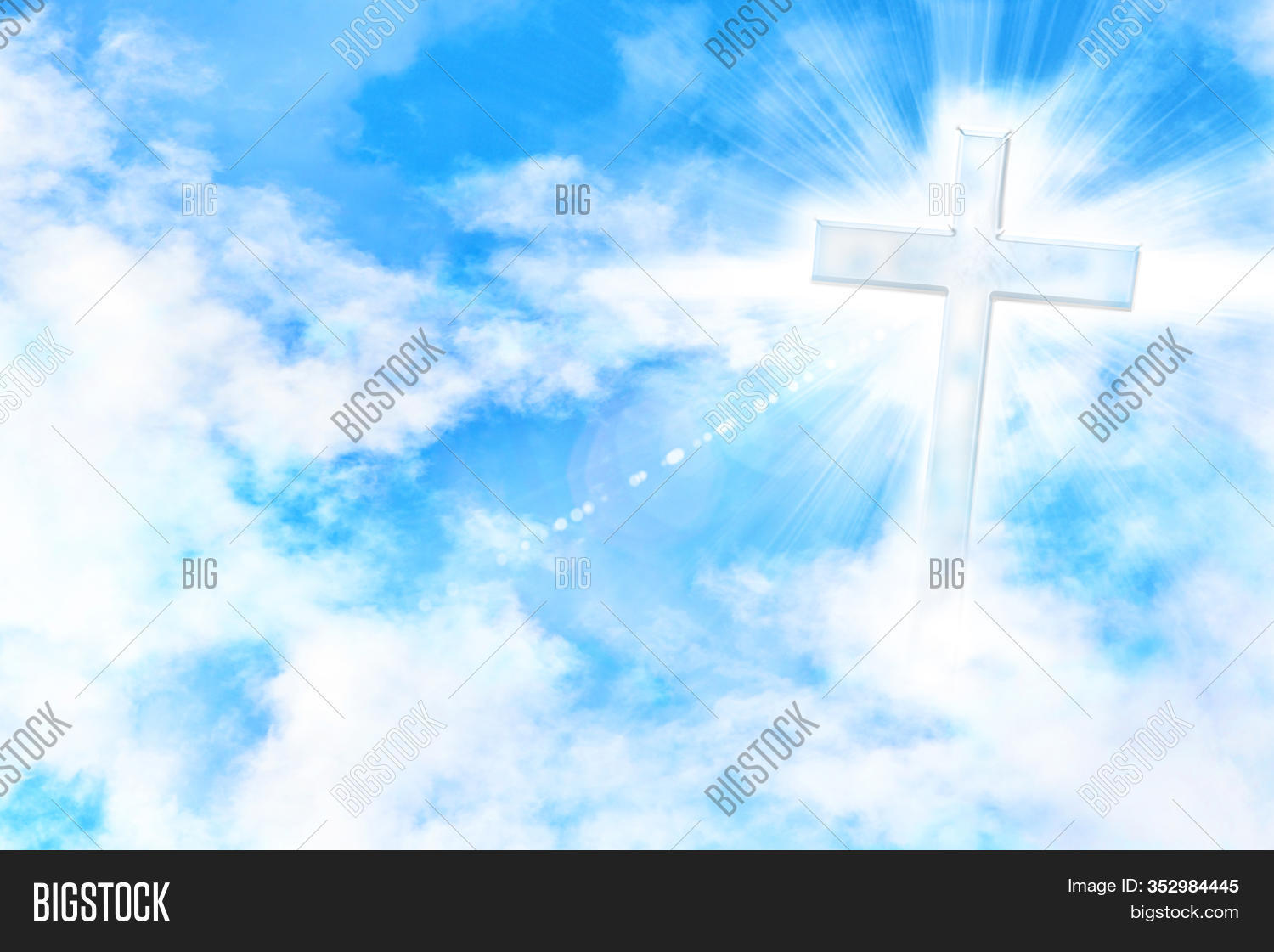 Blue Sky Clouds Cross Image & Photo (Free Trial) | Bigstock