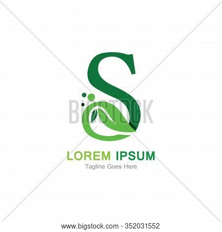 Letter S Leaf Logo Vector & Photo (Free Trial) | Bigstock