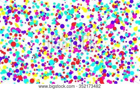 Dot Color Background. Vector Illustration. Abstract Bright Colored Dotted Circles. Falling Color ...