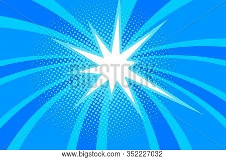 Comic Blue Sunbeam Vector & Photo (Free Trial) | Bigstock