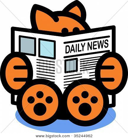 Cat Clip Art Reading Vector & Photo (Free Trial) | Bigstock