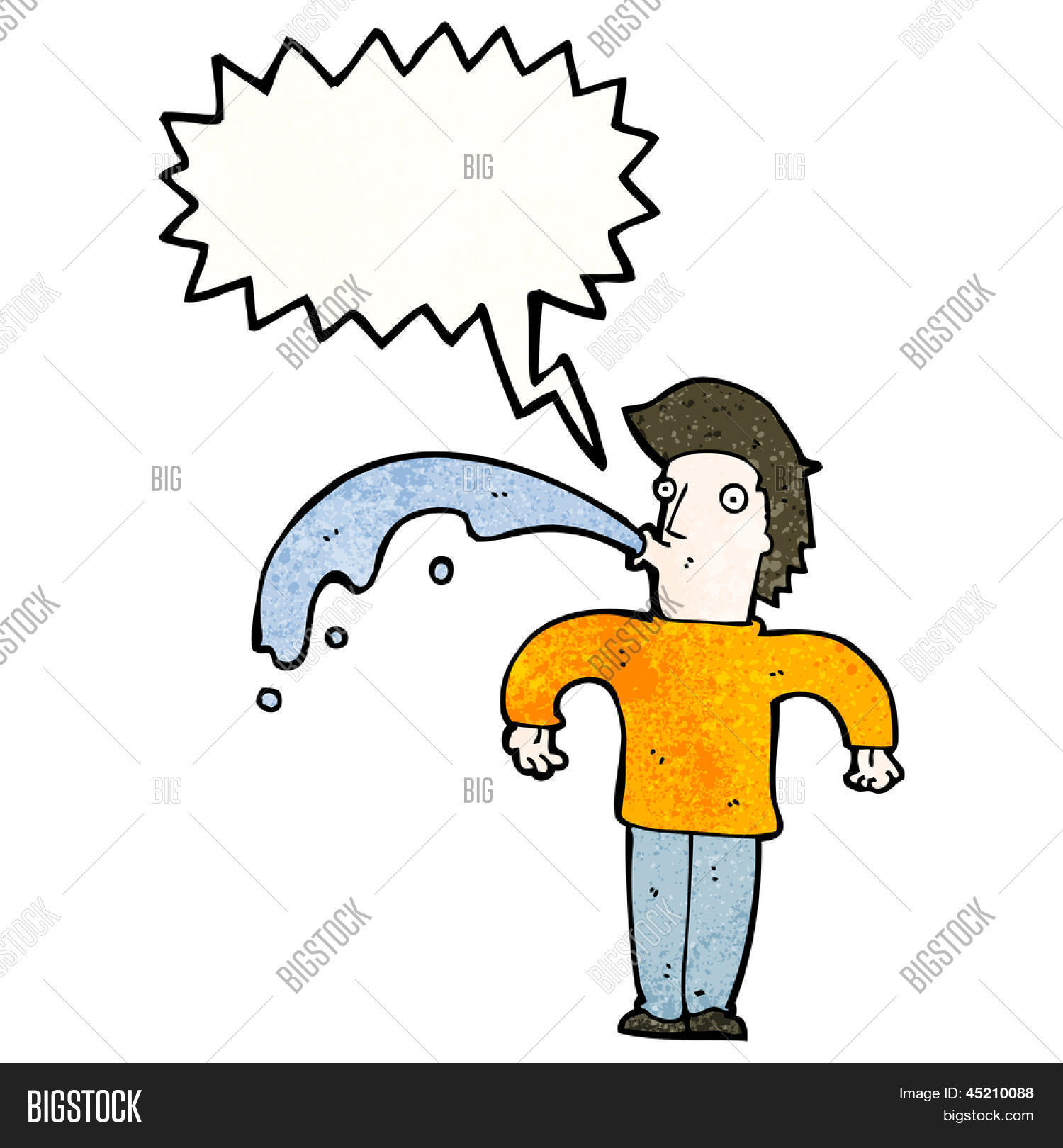 Cartoon Man Spitting Image & Photo (Free Trial) | Bigstock
