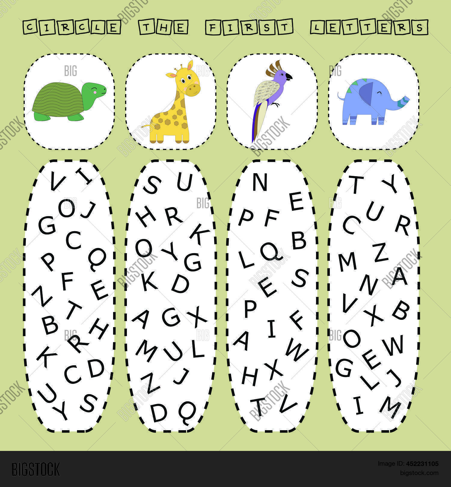 Find First Letter Vector & Photo (Free Trial) | Bigstock