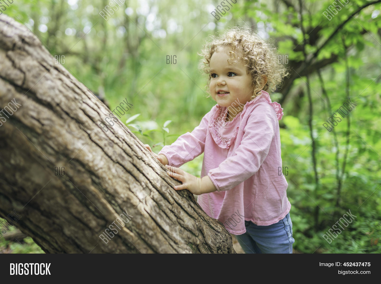 Little Girl On Tree Image & Photo (Free Trial) | Bigstock
