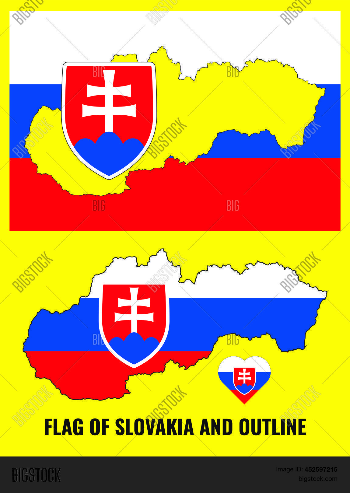 Slovakia Flag Outline Vector & Photo (Free Trial) | Bigstock