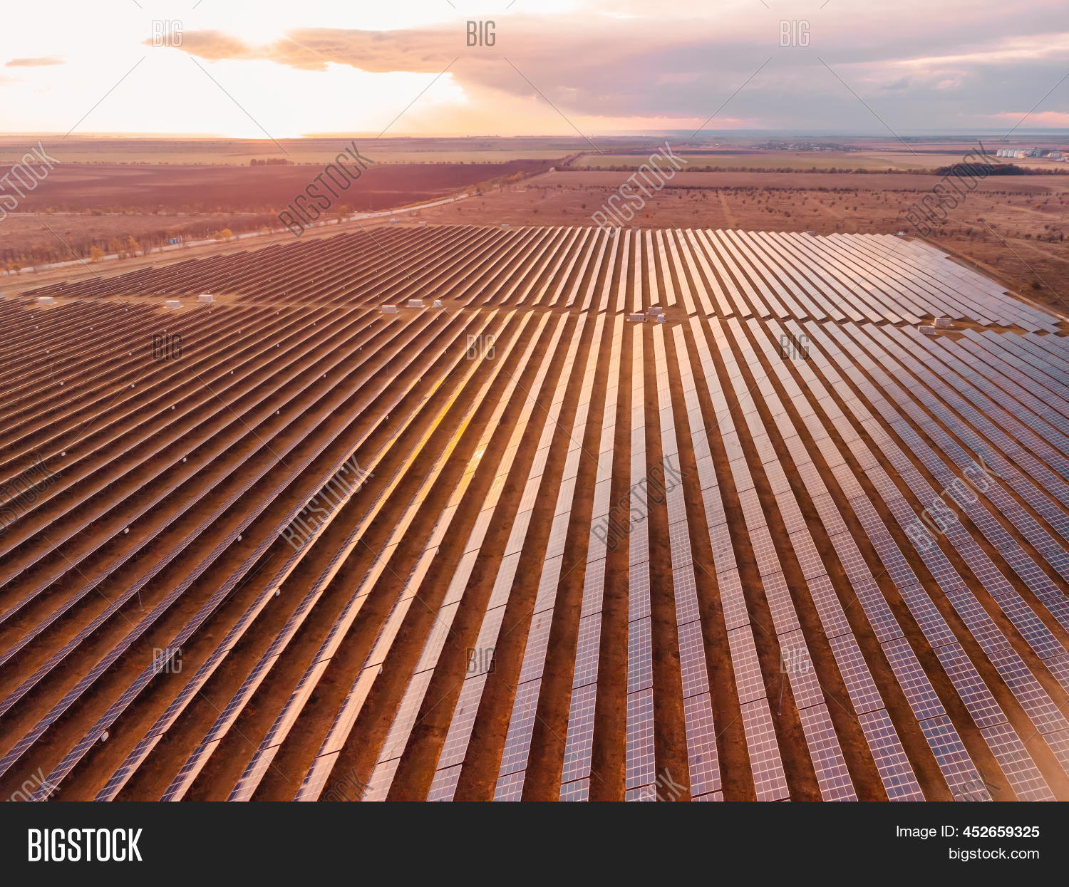 Aerial Top View Solar Image & Photo (Free Trial) | Bigstock