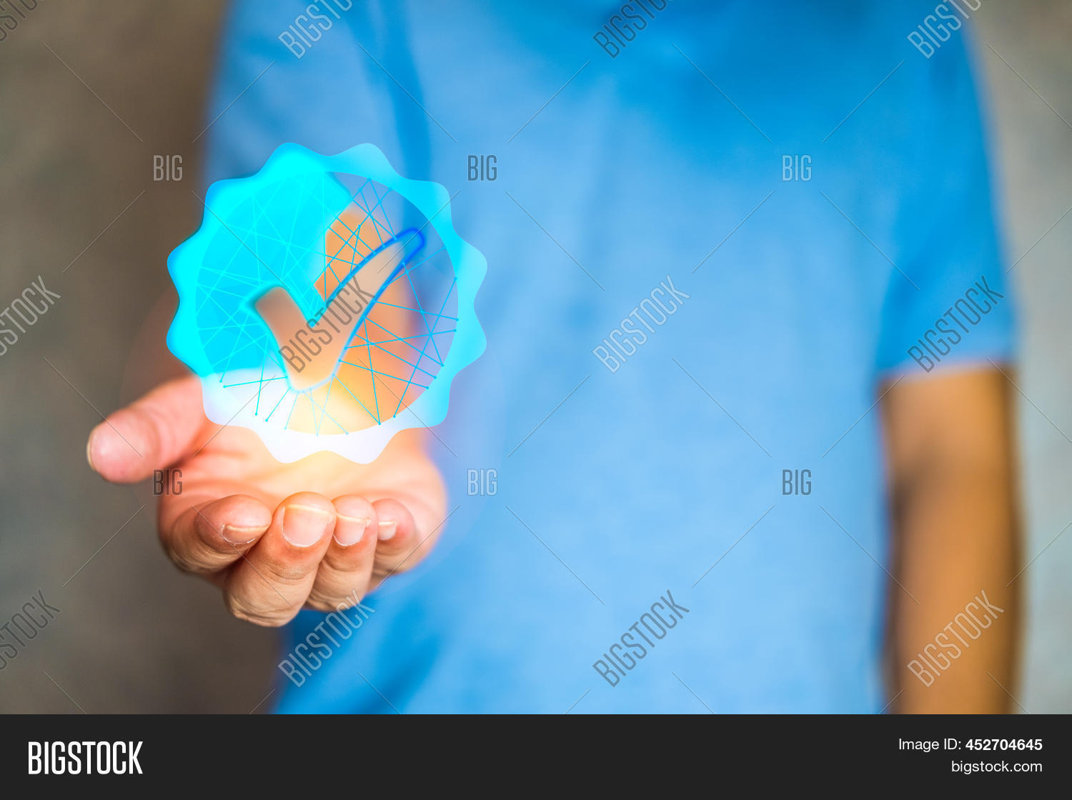 Man Holding Check Mark Image & Photo (Free Trial) | Bigstock