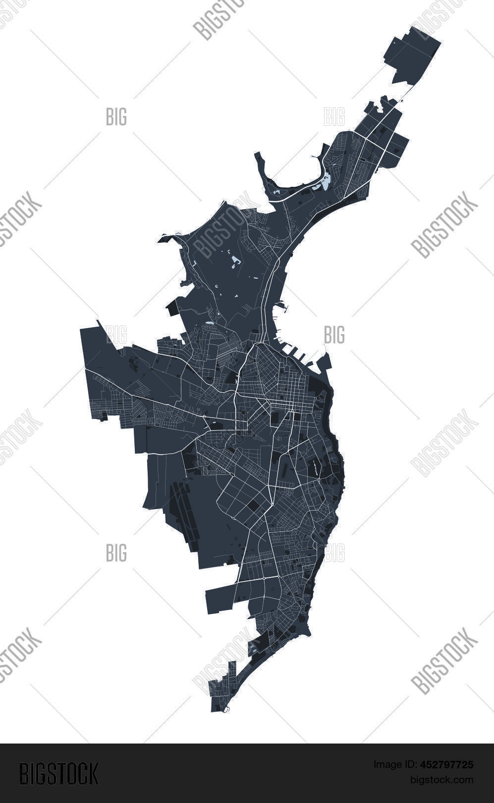 Odesa Vector Map. Vector & Photo (Free Trial) | Bigstock