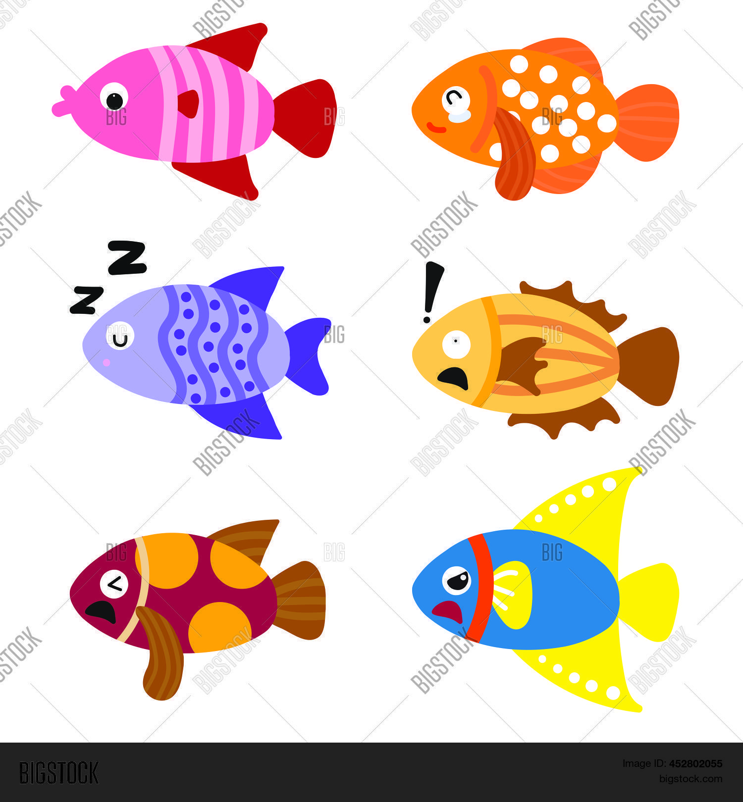 Cute Fish Vector Vector & Photo (Free Trial) | Bigstock