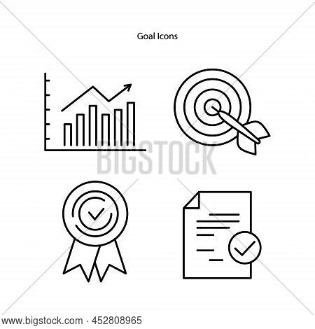 Goal Icons Isolated Vector & Photo (Free Trial) | Bigstock