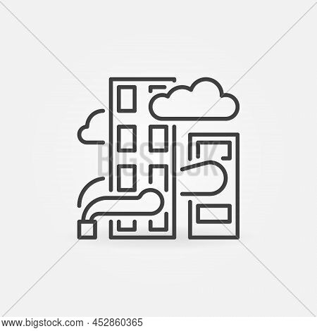 Smog City Line Icon. Vector & Photo (Free Trial) | Bigstock