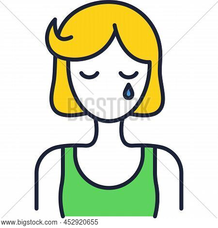 Sad Woman Face Vector Vector & Photo (Free Trial) | Bigstock