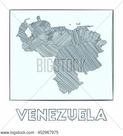Sketch Map Venezuela Vector & Photo (Free Trial) | Bigstock