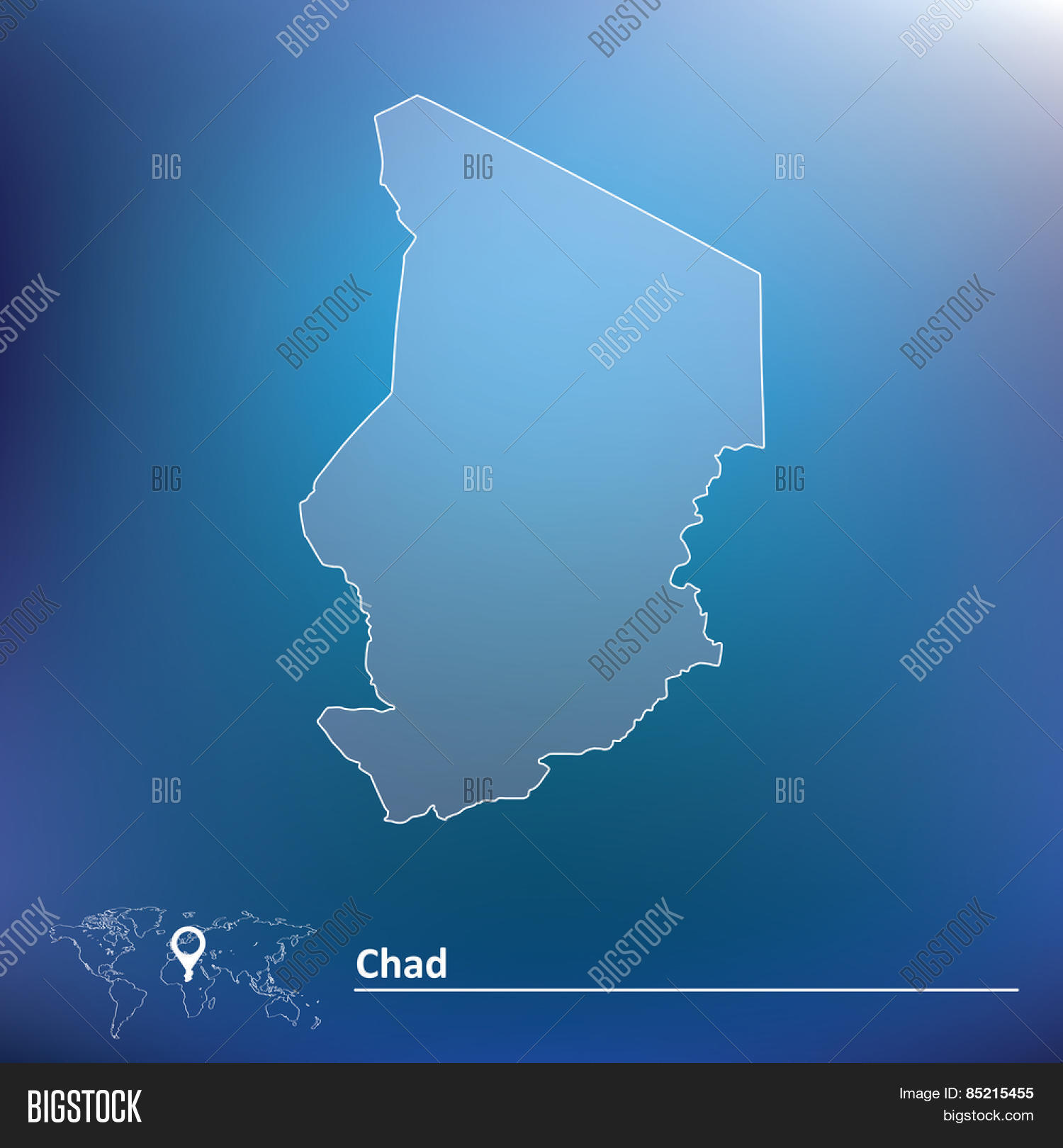 Map Chad - Vector Vector & Photo (Free Trial) | Bigstock