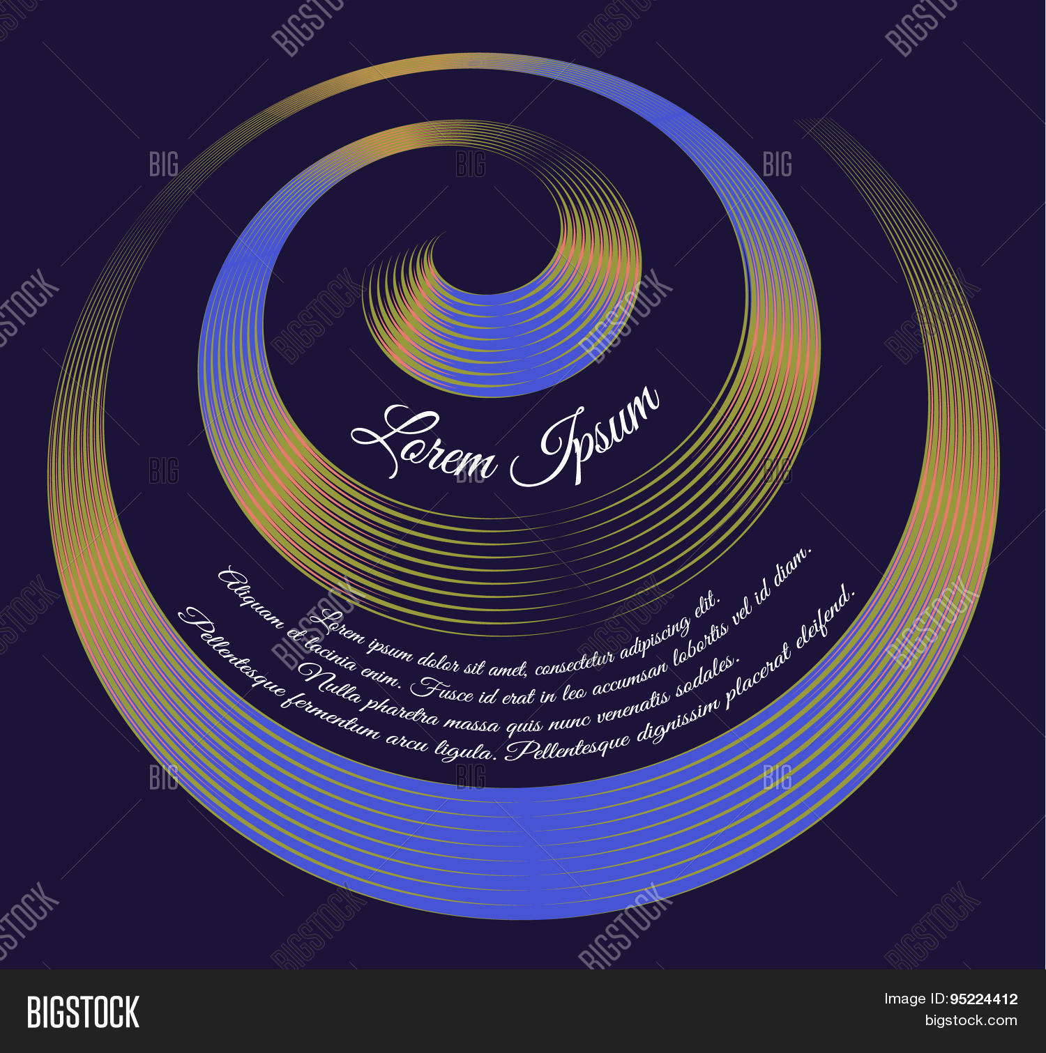 Spiral Text Template Vector & Photo (Free Trial) | Bigstock