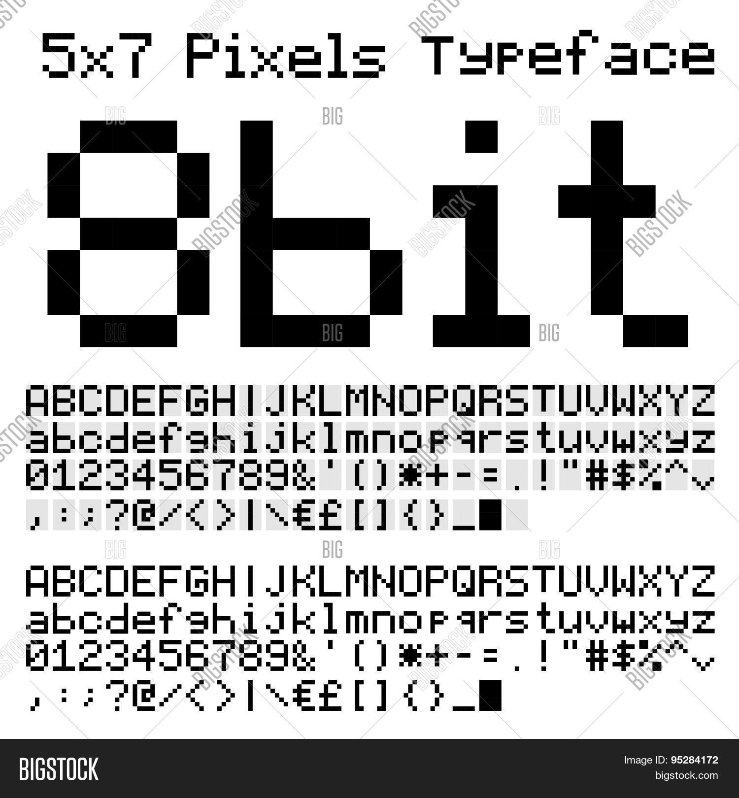 8 Bit Font Vector & Photo (Free Trial) | Bigstock