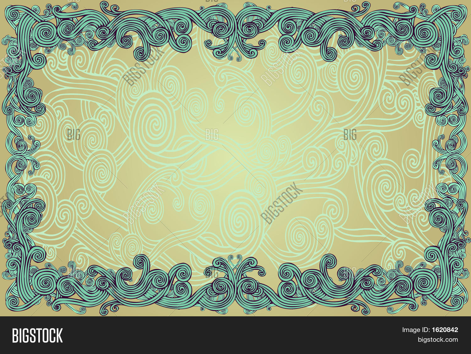 Curly Border Vector & Photo (Free Trial) | Bigstock