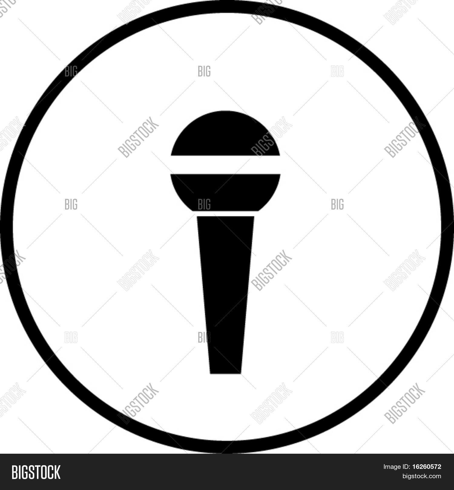Microphone Symbol Vector & Photo (Free Trial) | Bigstock
