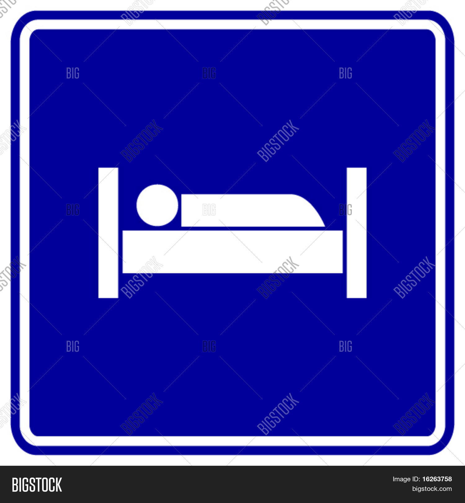 Sleeping Bed Sign Vector & Photo (Free Trial) | Bigstock