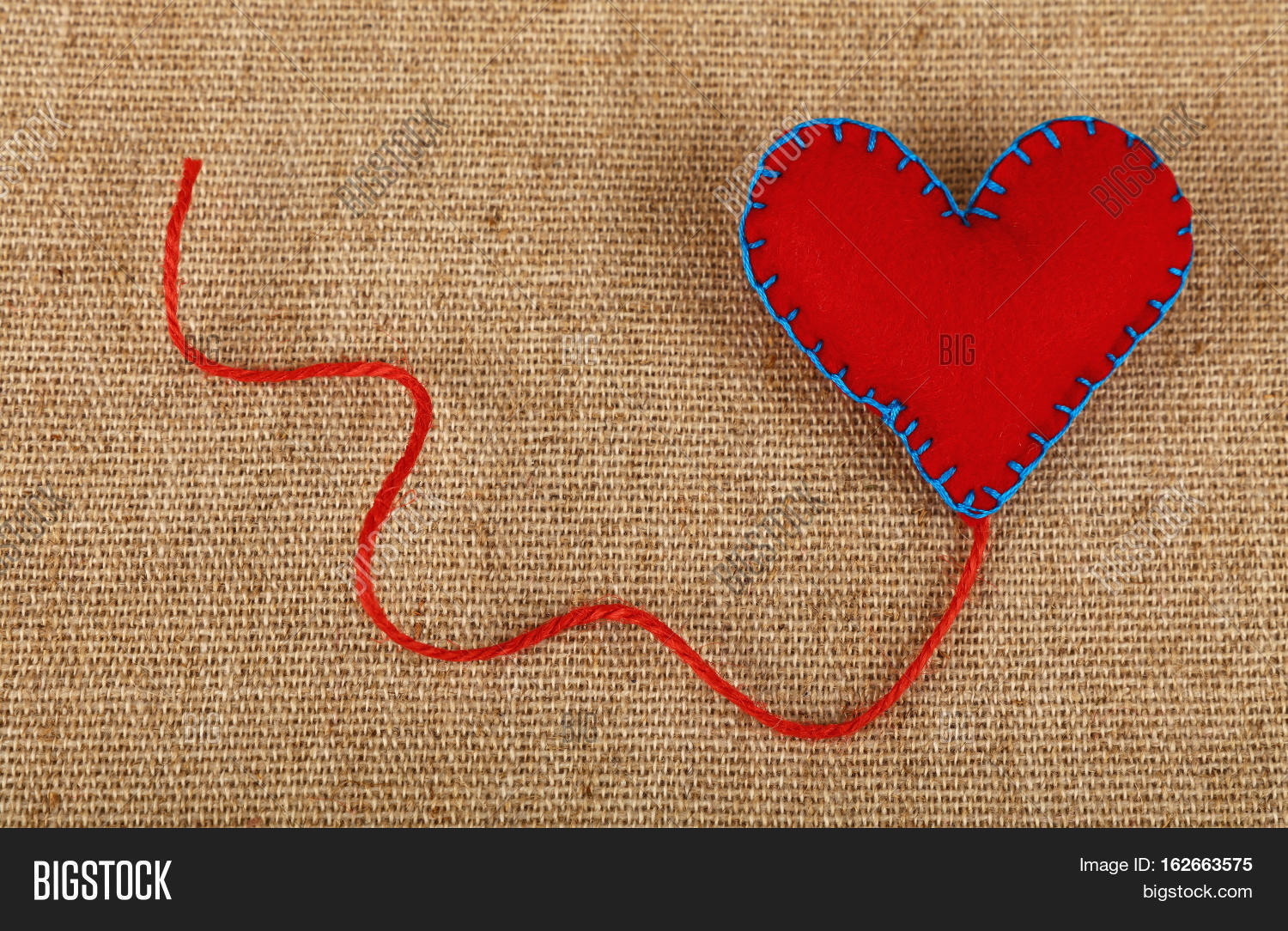 Red Felt Craft Heart Image & Photo (Free Trial) | Bigstock