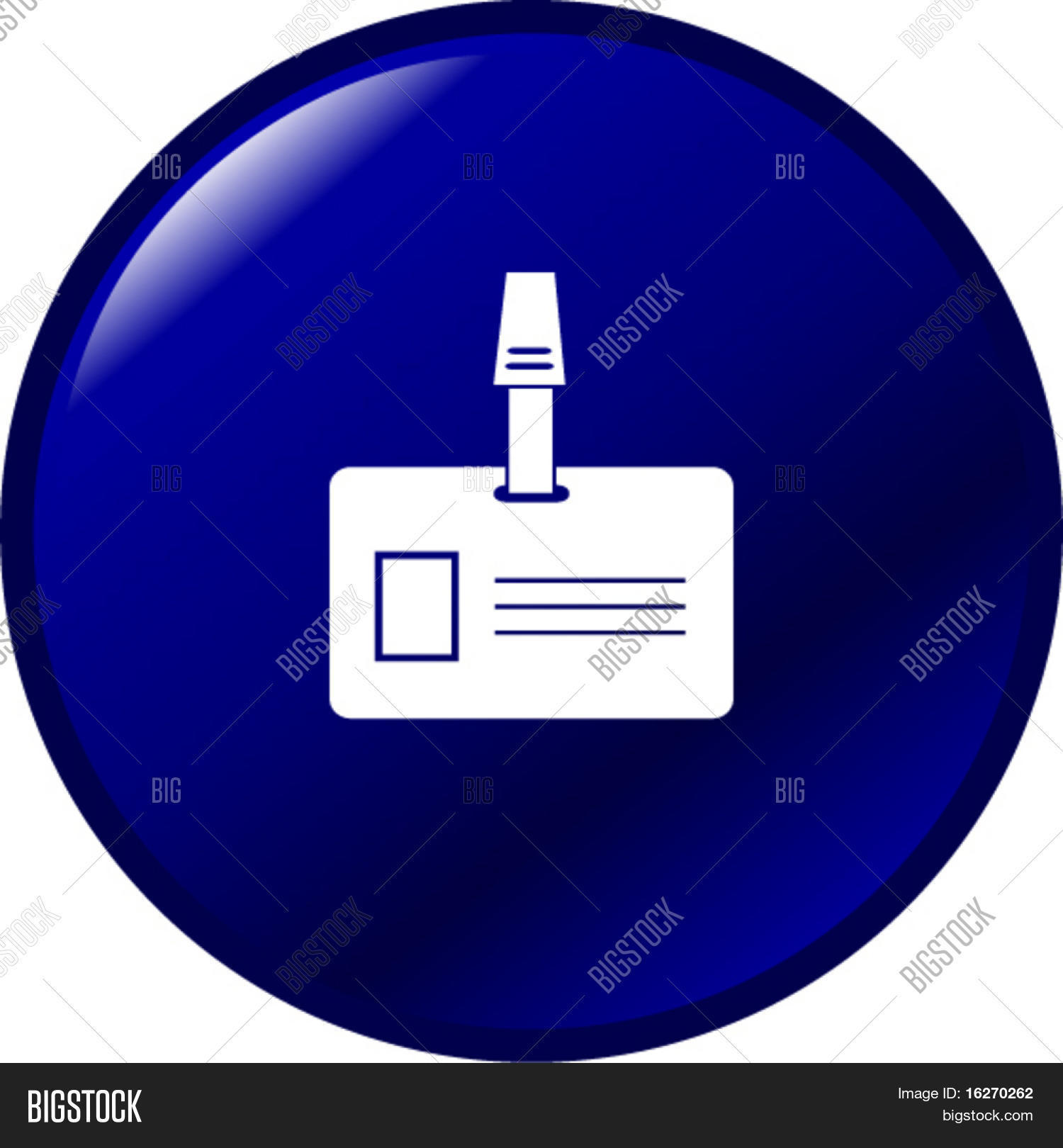 Id Card Button Vector & Photo (Free Trial) | Bigstock