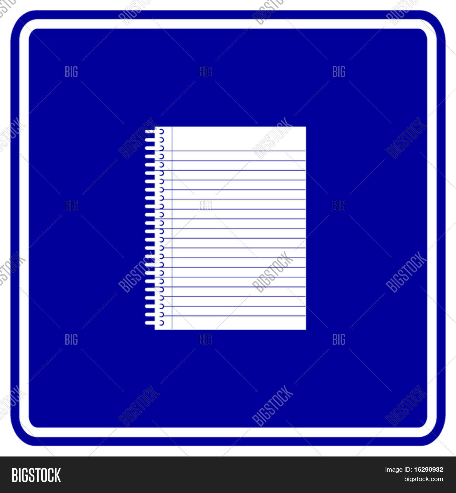 Notebook Sign Vector & Photo (Free Trial) | Bigstock