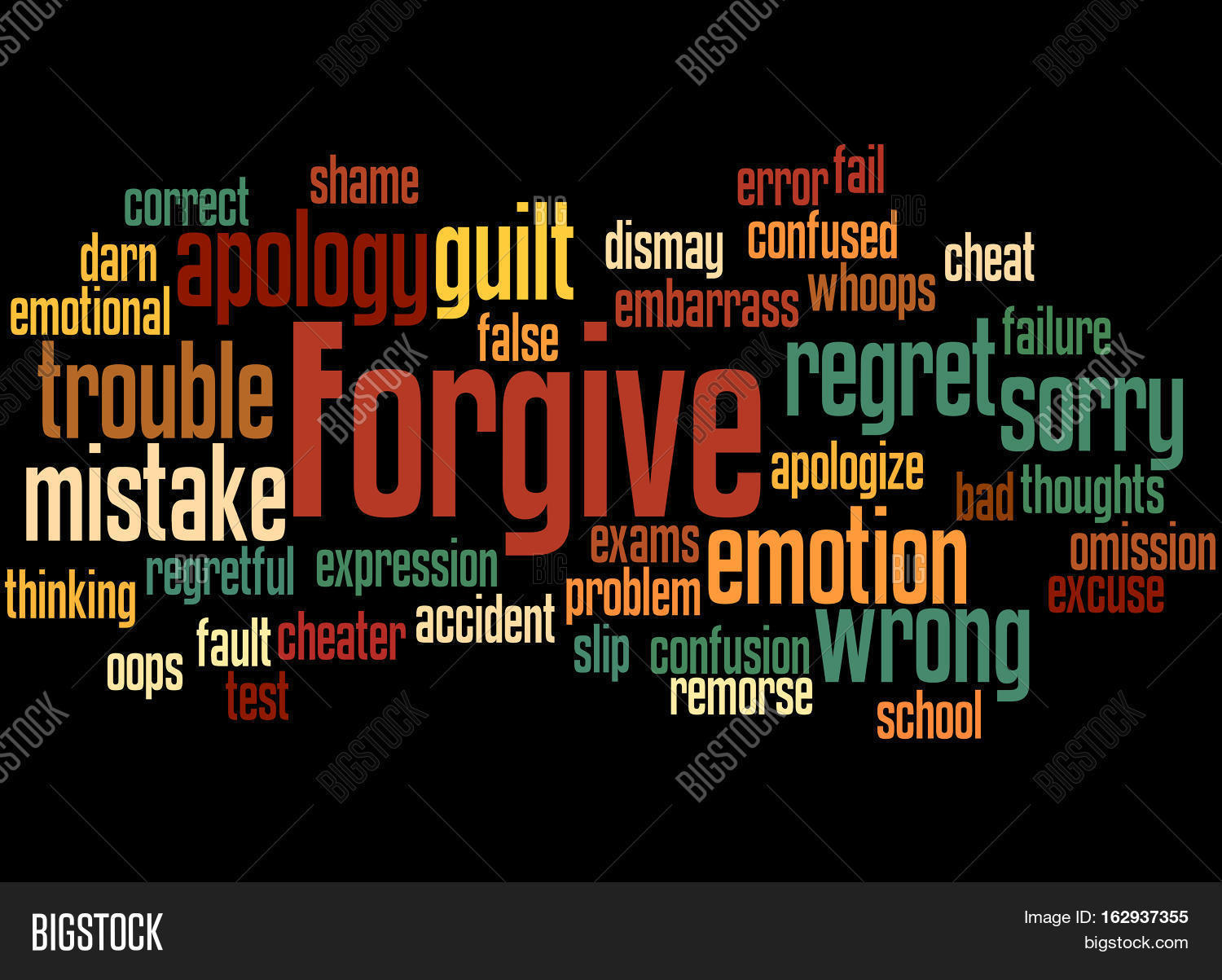 Forgive, Word Cloud Image & Photo (Free Trial) | Bigstock