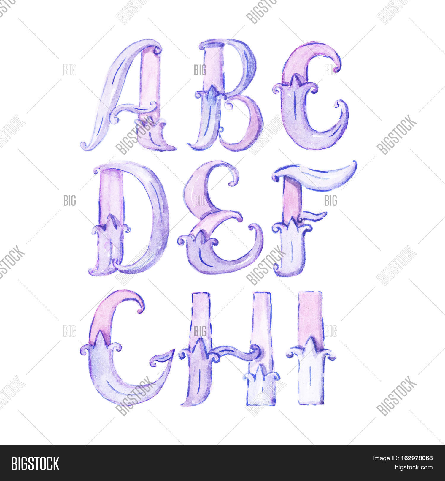 Watercolor Alphabet. Image & Photo (Free Trial) | Bigstock