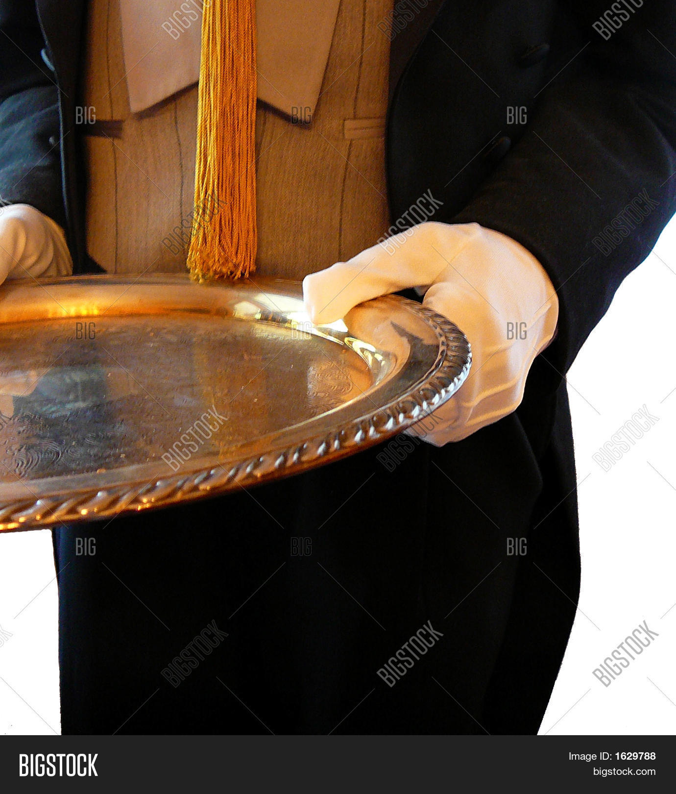 Butler Silver Platter Image & Photo (Free Trial) | Bigstock