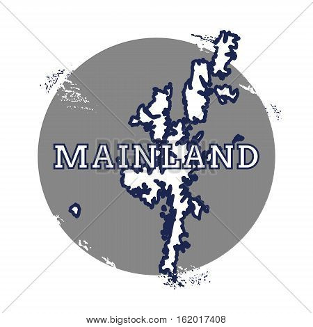 Mainland Vector Map. Vector & Photo (Free Trial) | Bigstock