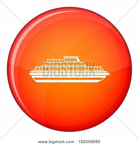 Cruise Ship Icon Red Vector & Photo (Free Trial) | Bigstock