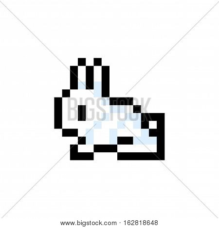 Pixelated Bunny 8 Bit Vector & Photo (Free Trial) | Bigstock