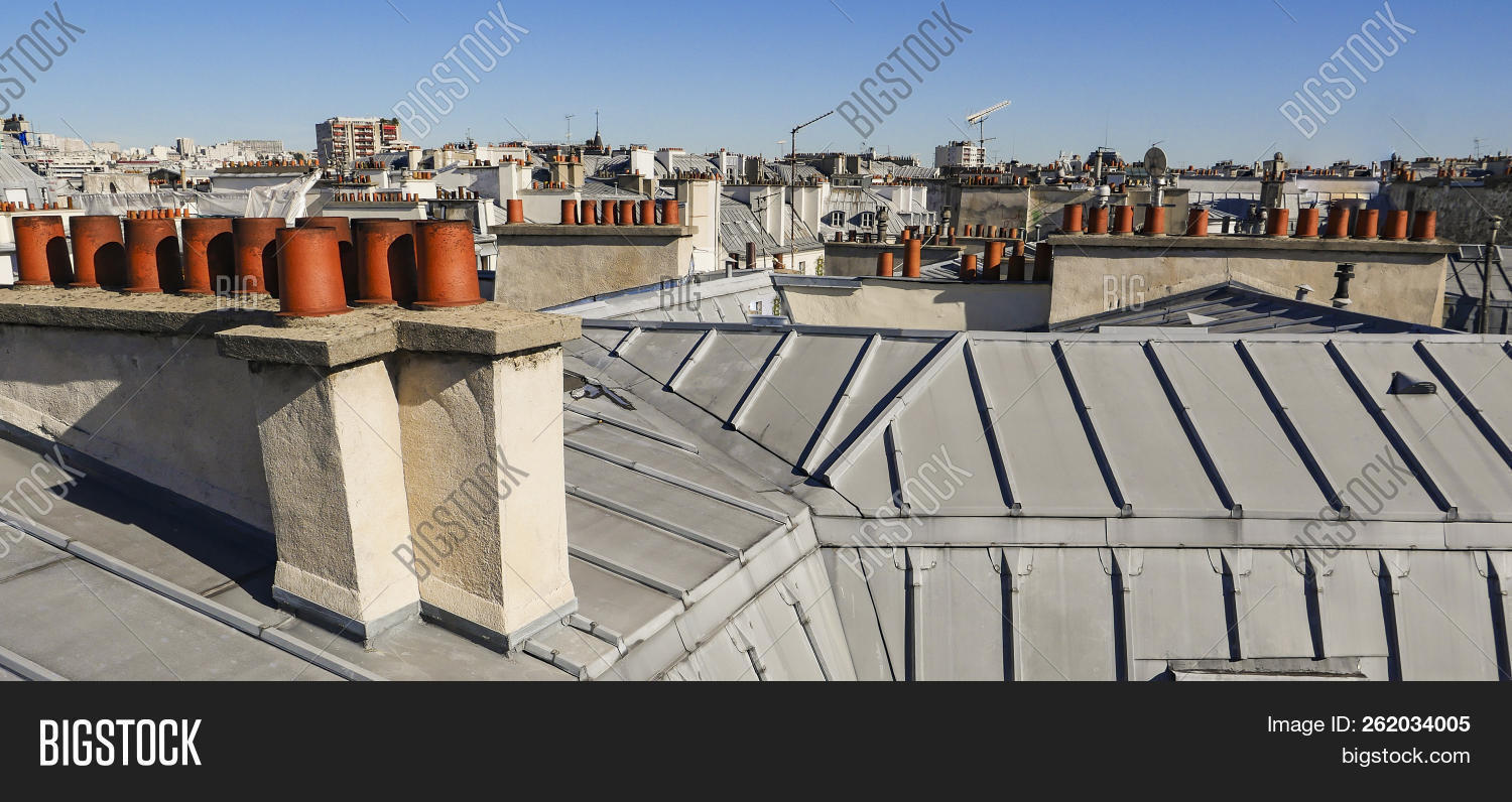 Roofs Paris Chimneys Image & Photo (Free Trial) | Bigstock