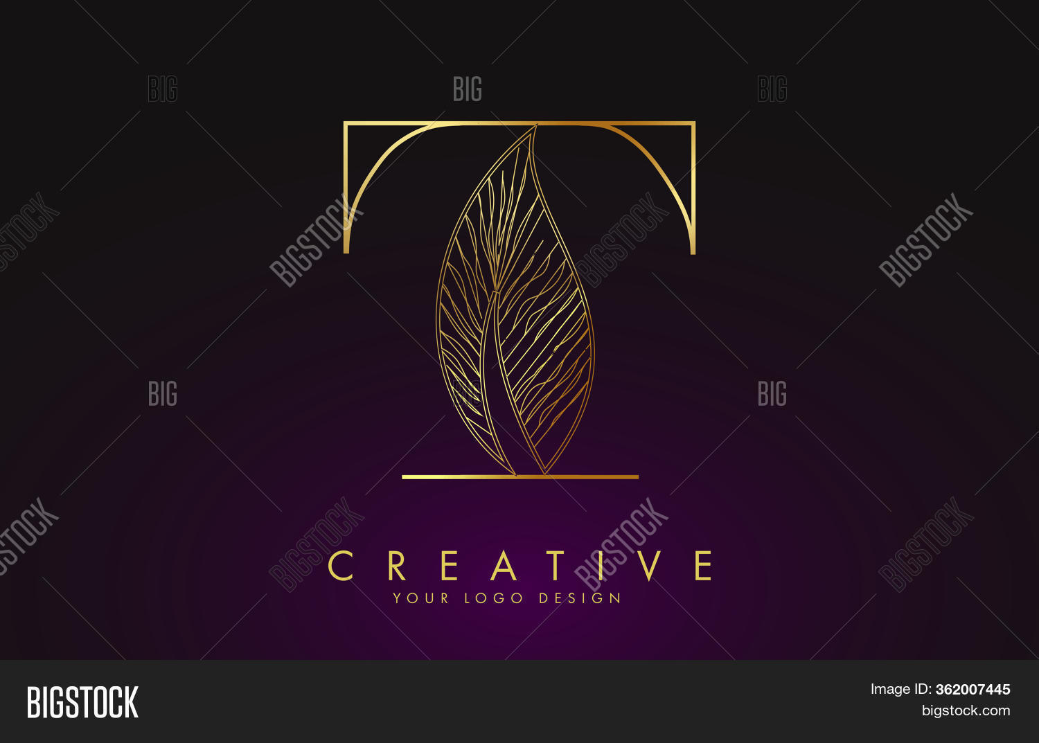 Outline Golden Letter Vector & Photo (Free Trial) | Bigstock
