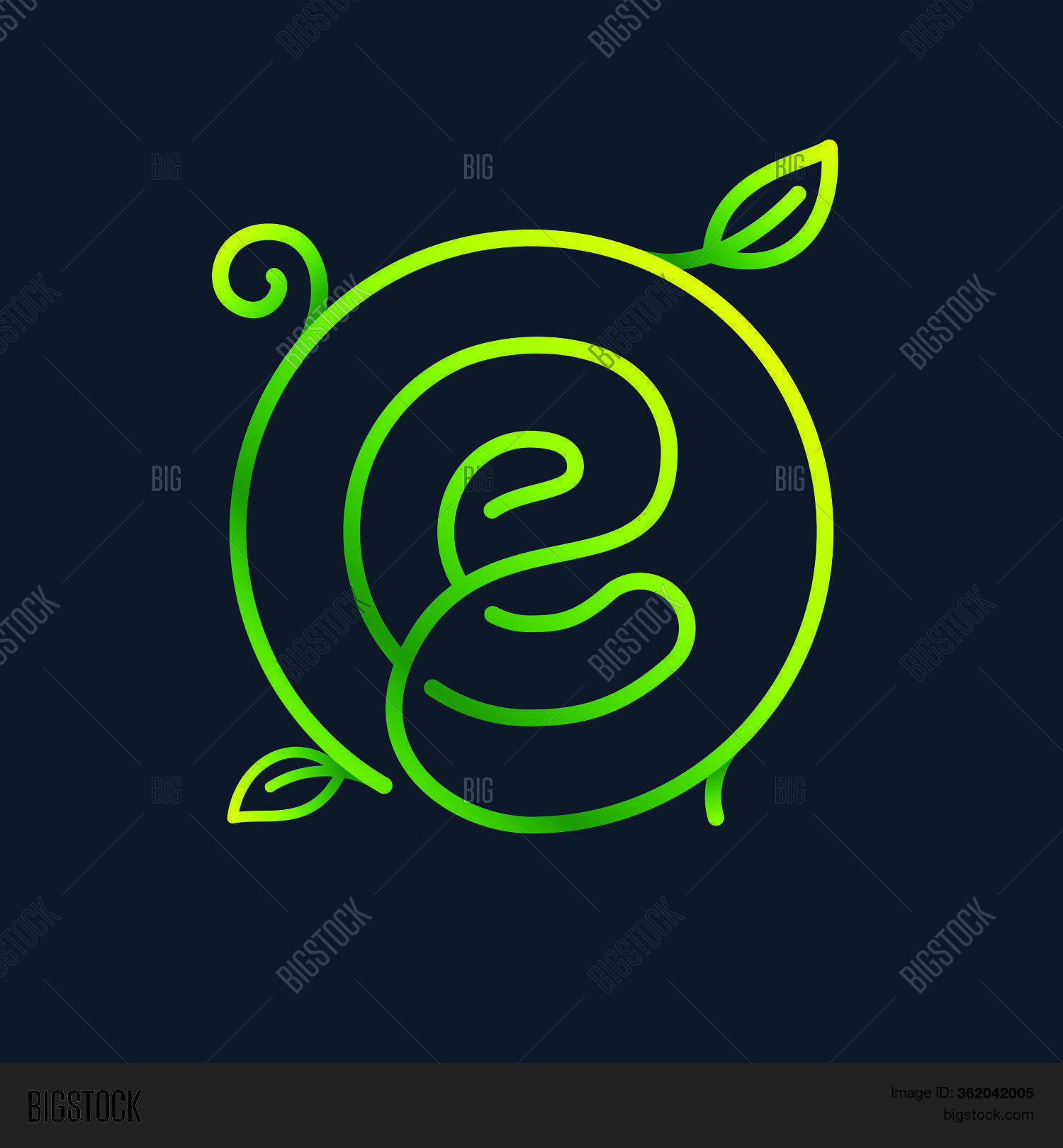 E Letter Leaf Logo Vector & Photo (Free Trial) | Bigstock