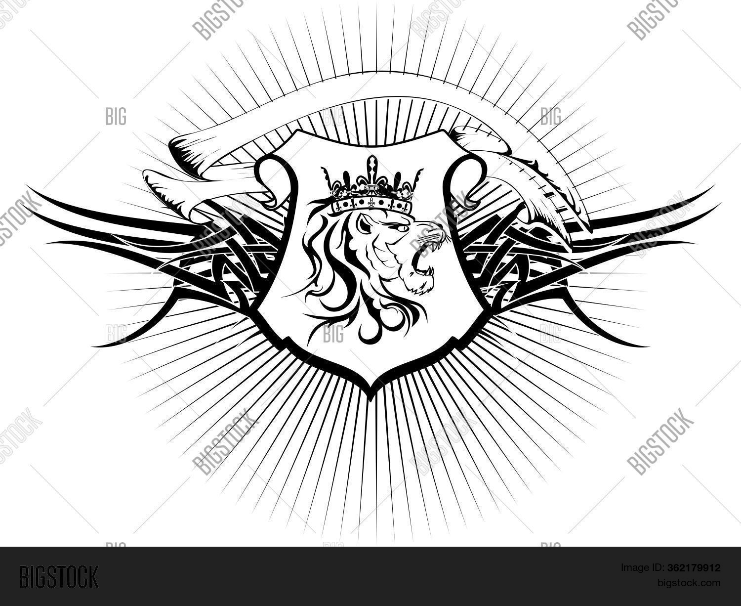 Heraldic Lion Crest Vector & Photo (Free Trial) | Bigstock
