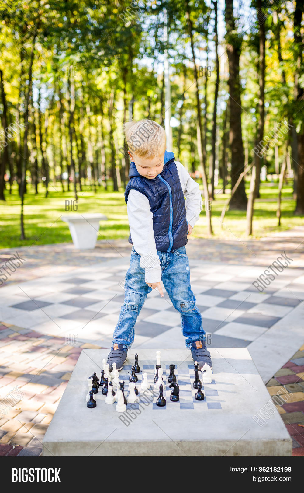 Child Playing Chess On Image & Photo (Free Trial) | Bigstock
