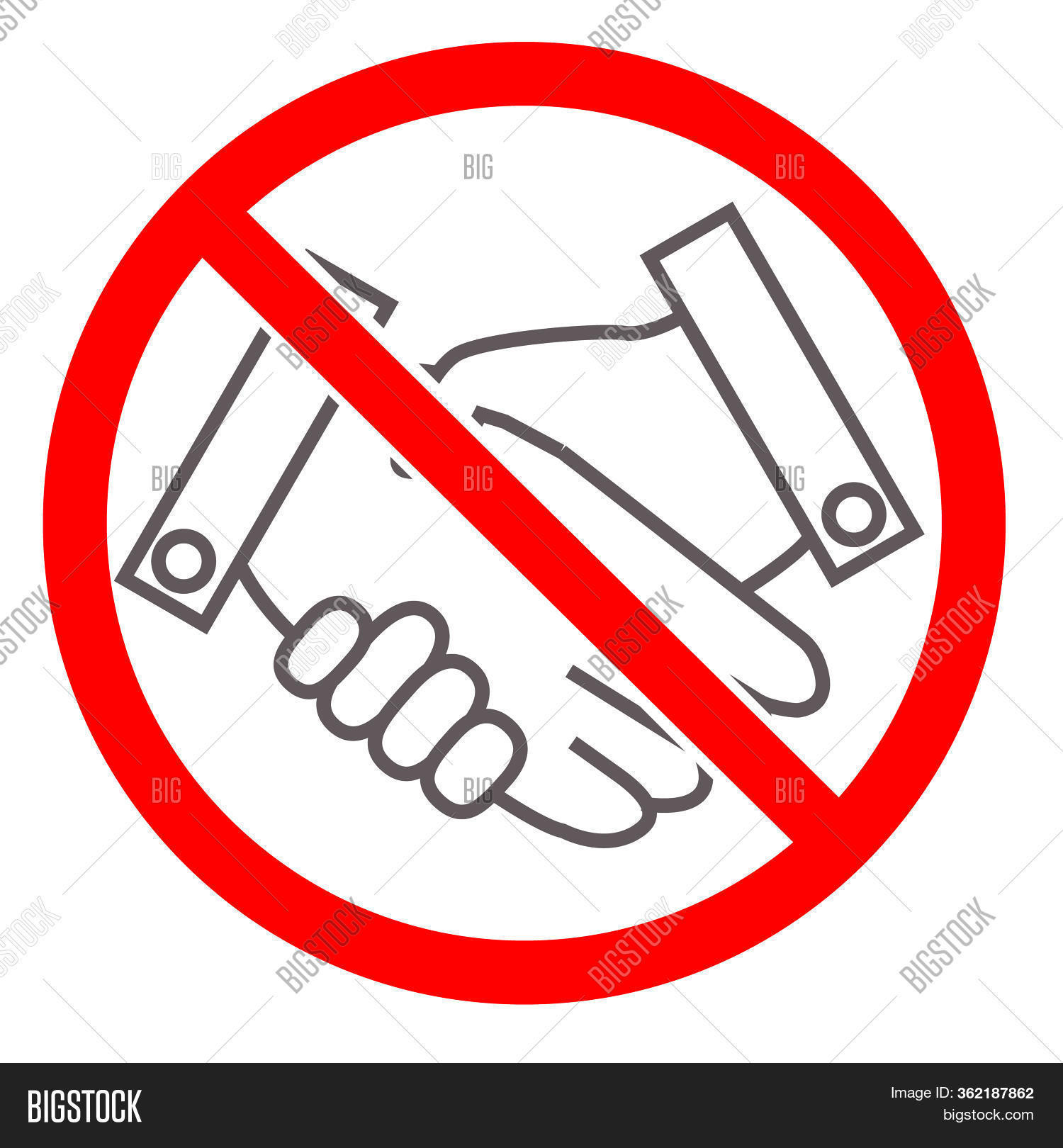 No Handshake Icon On Image & Photo (Free Trial) | Bigstock