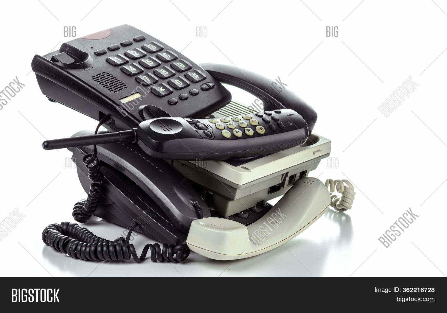 Old Desk Phones Image & Photo (Free Trial) | Bigstock