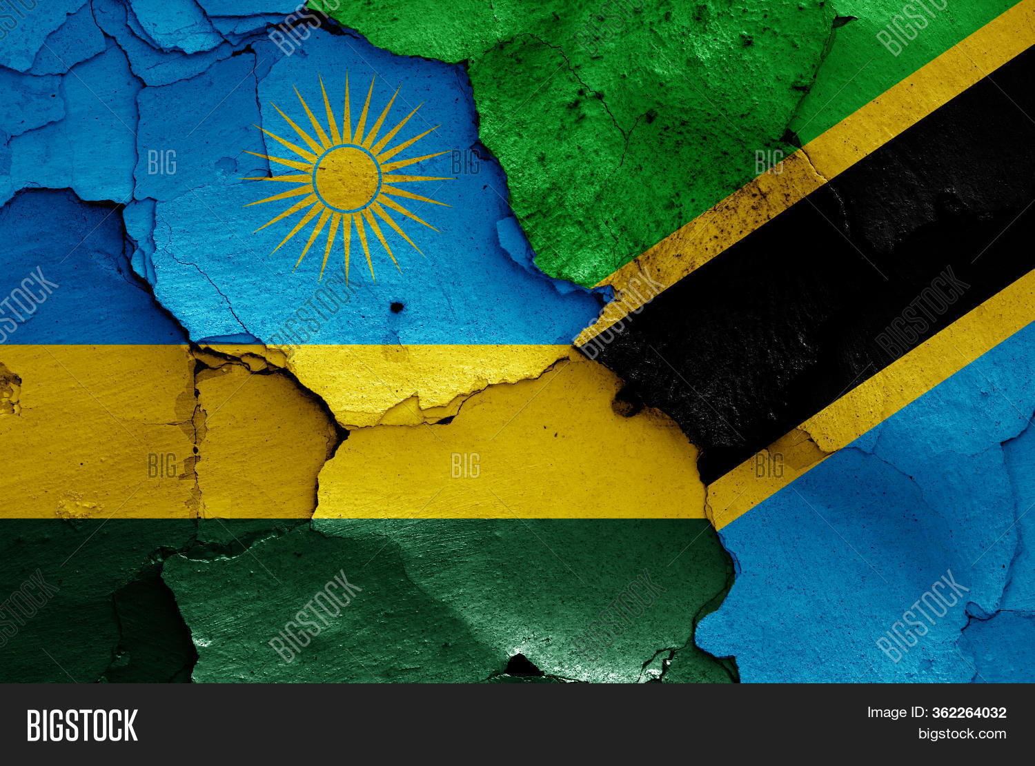 Flags Rwanda Tanzania Image & Photo (Free Trial) | Bigstock