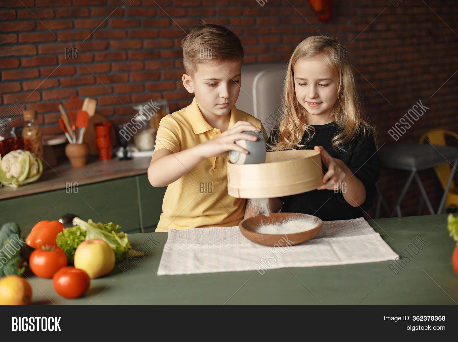 Children Playing Flour Image & Photo (Free Trial) | Bigstock