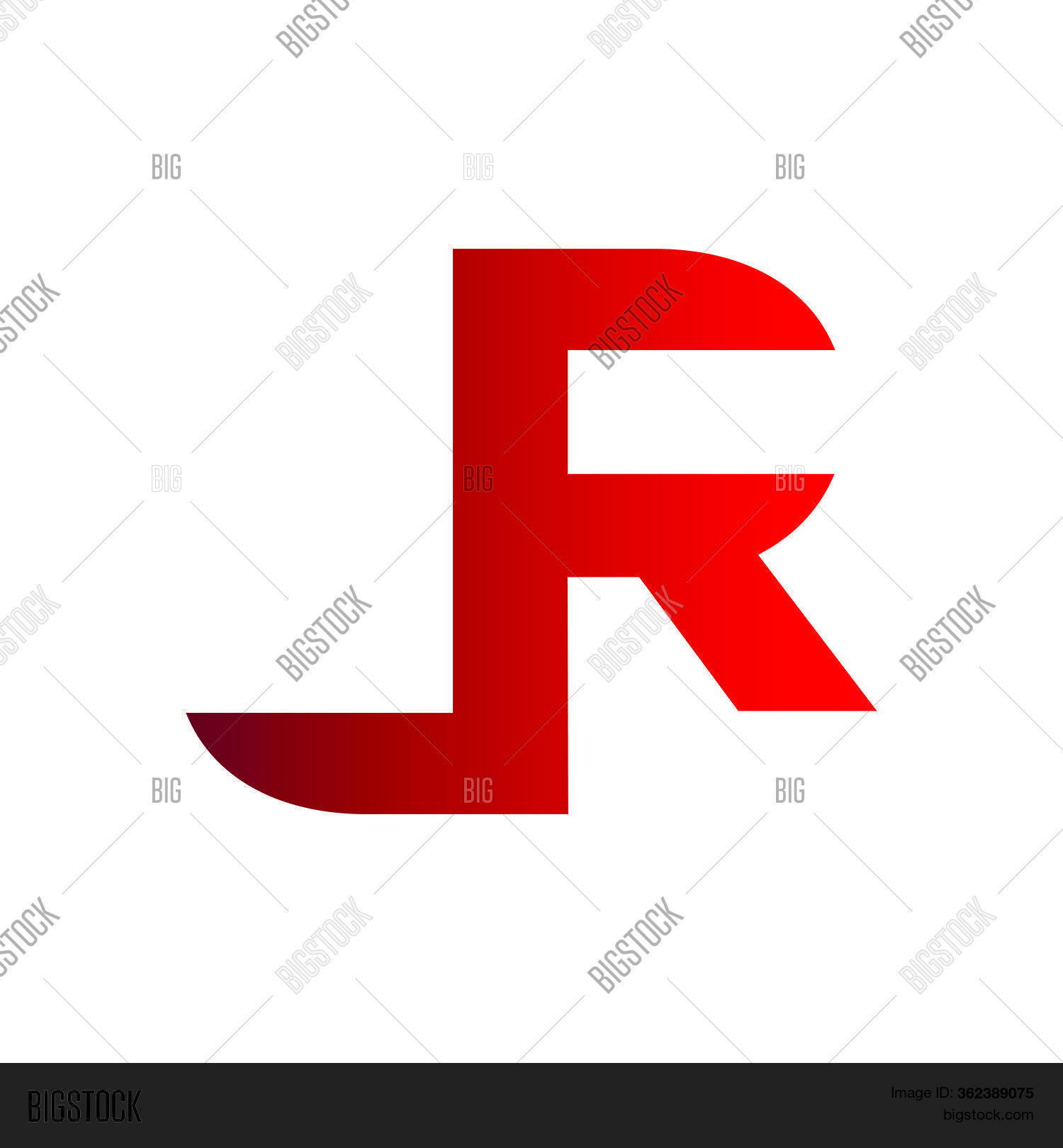 Initial Letter J R Vector & Photo (Free Trial) | Bigstock