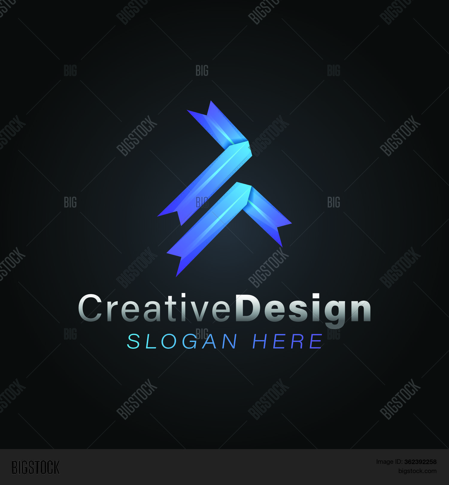 Arrow,, Down Logo Vector & Photo (Free Trial) | Bigstock