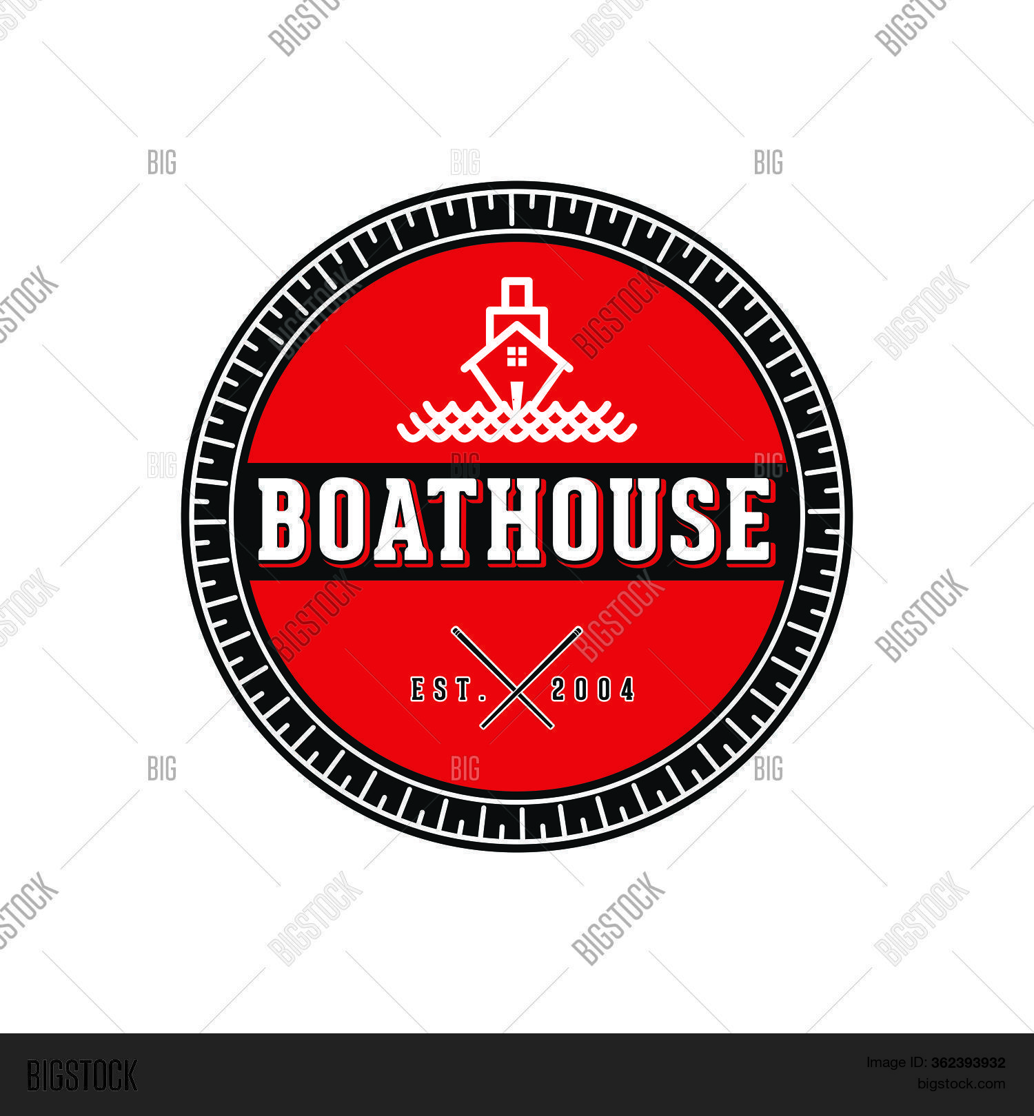 Vintage Boat House Vector & Photo (Free Trial) | Bigstock